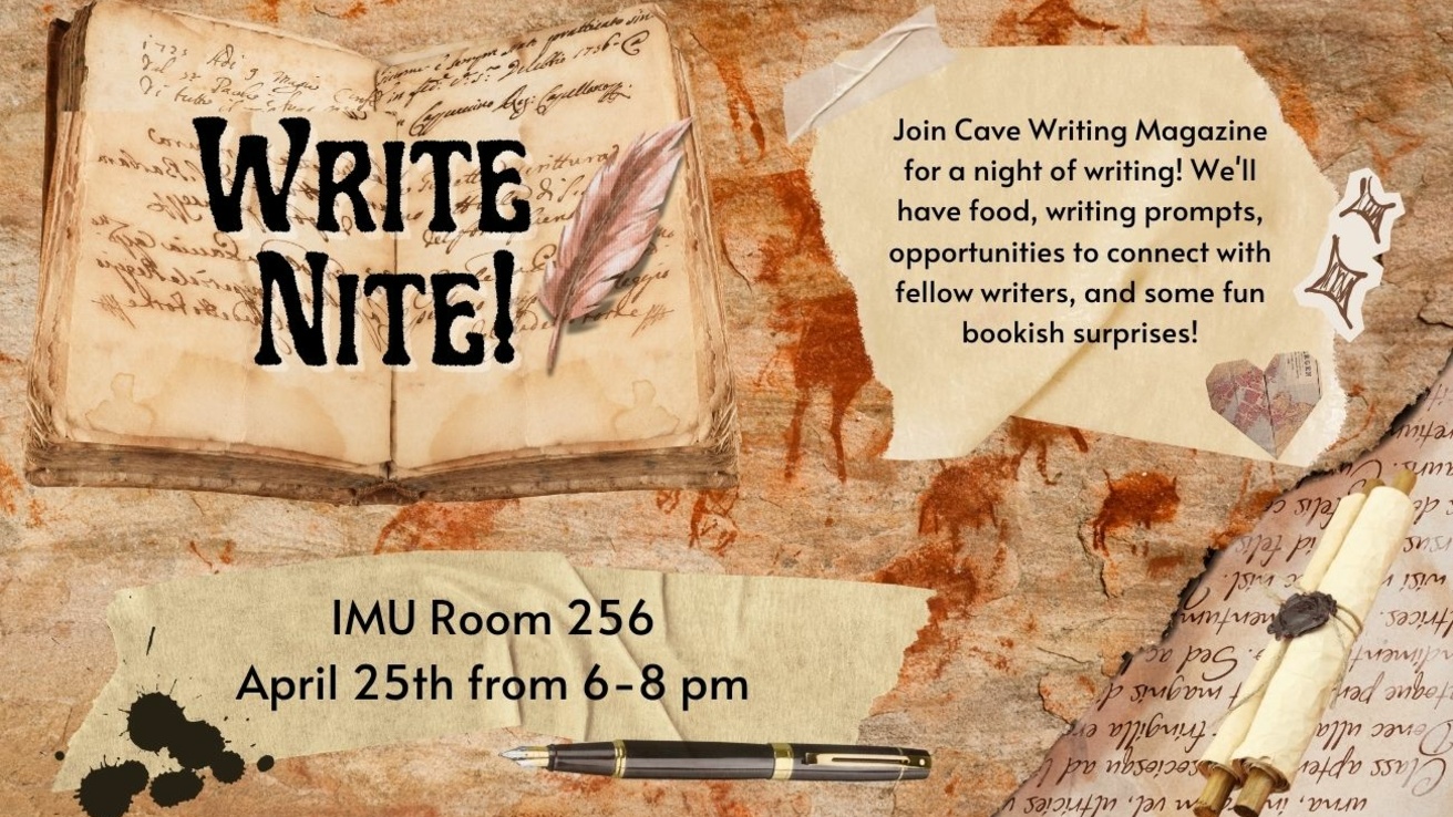 Our upcoming events! | Cave Writing Magazine - The University of Iowa